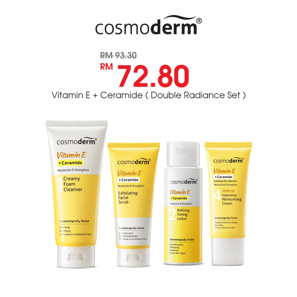 Cosmoderm Vitamin E + Ceramide (Double Radiance Set) | Shopee Malaysia