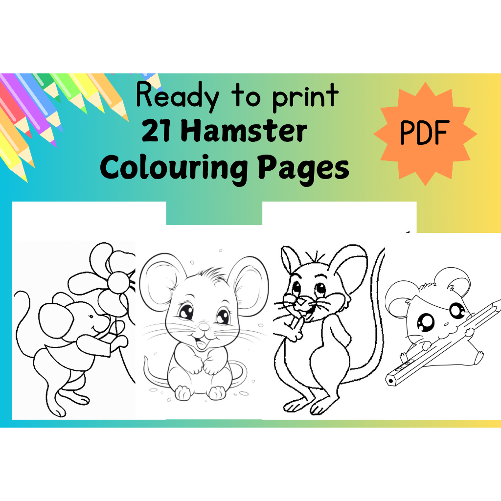 PDF ( Hamster and Mouse Theme ) 21 mukasurat, printable | Shopee Malaysia