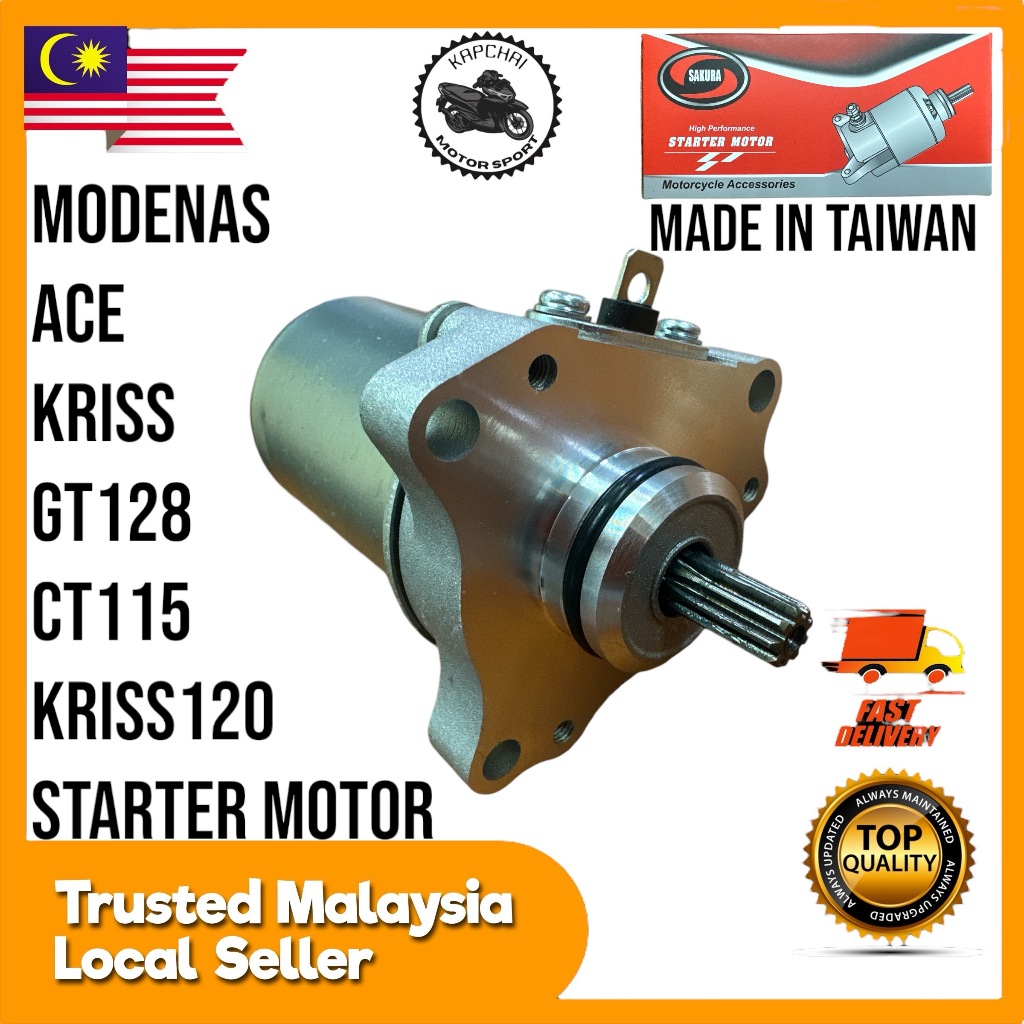 MODENAS KRISS KRISS 120 GT128 ACE CT115 STARTER MOTOR ASSY | Shopee ...