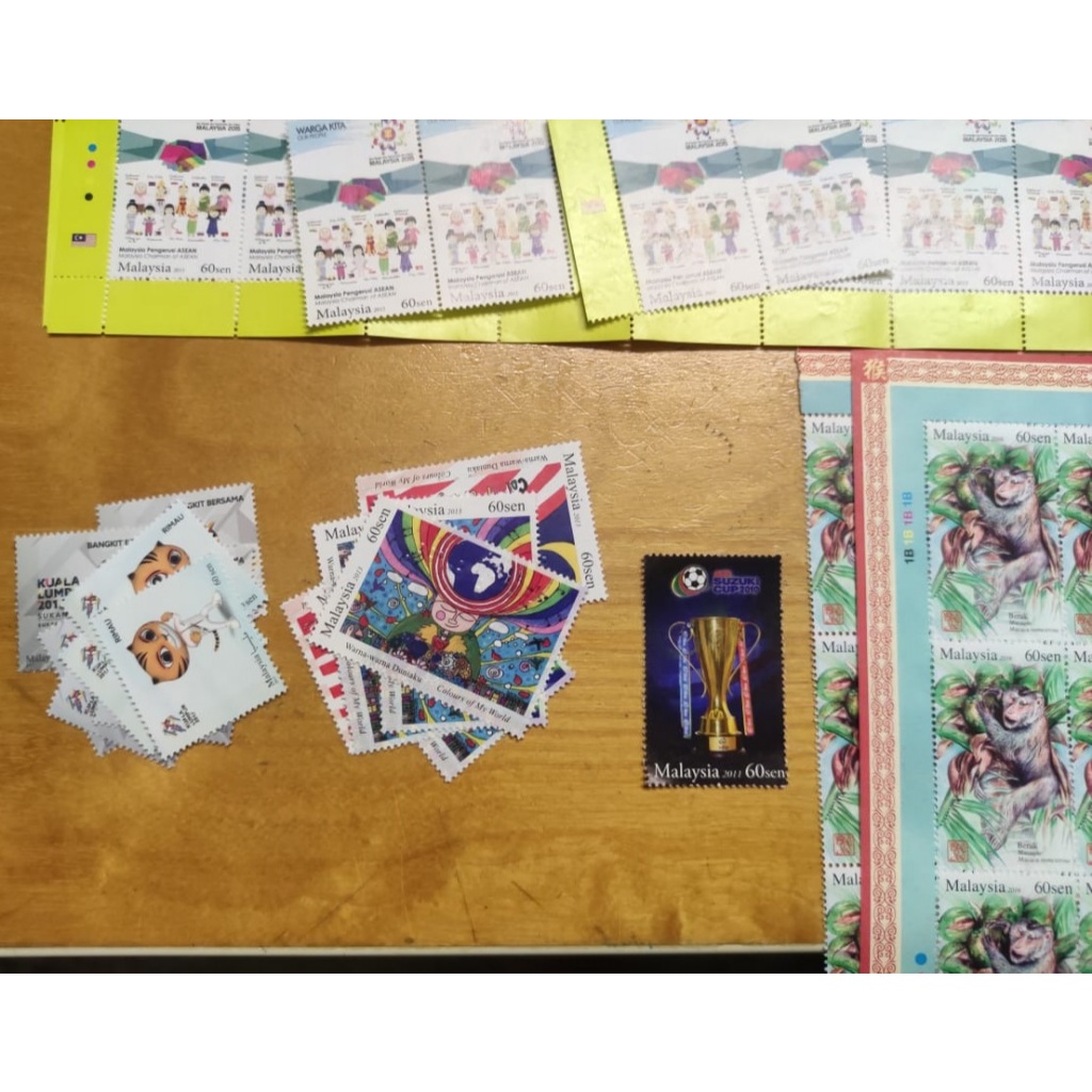 10 Keping Setem Pos Baru 60 Sen - NEW Mint Postage Stamp 60 cents, mix ...