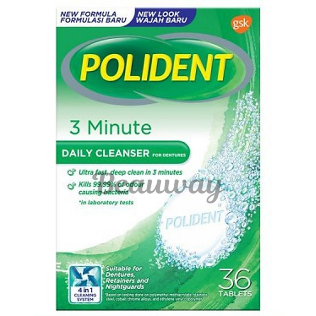 POLIDENT DAILY CLEANSER 3 MINUTE (36 TABLETS) | Shopee Malaysia