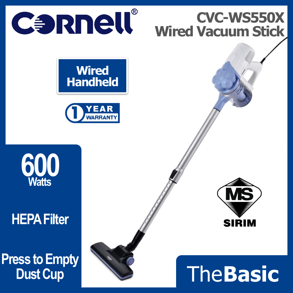 CORNELL 600w Blue Bae Series Wired Stick Handheld Vacuum Cleaner ( CVC ...