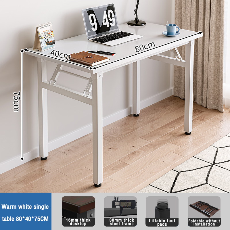 80CM Foldable Table Office Home Office PC Laptop Table Storage Student ...