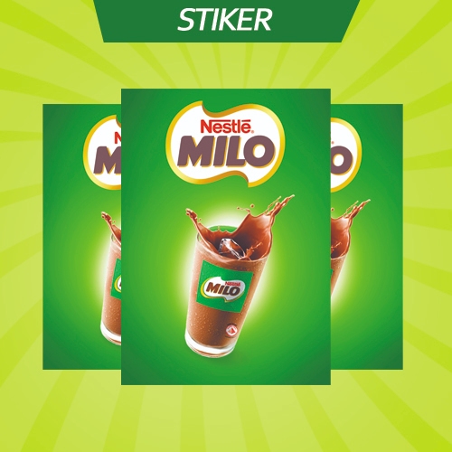 Stiker A3 Kalis Minuman Air dan Tahan lasak Air Balang Milo Coklat ...