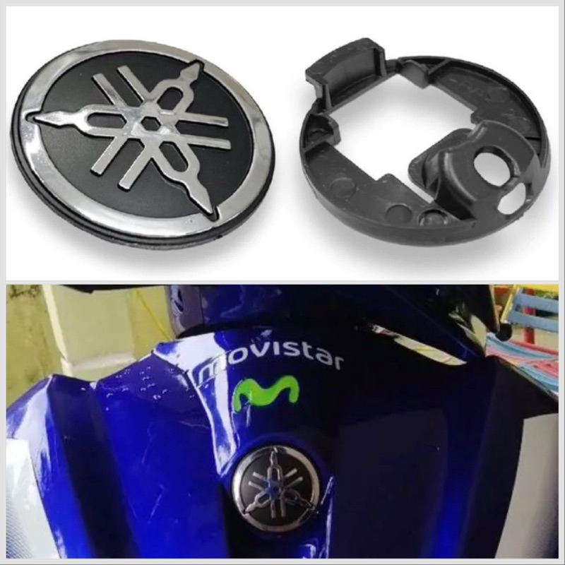 YAMAHA NOUVO-LC EMBLEM SET HORN COVER CLIP EMBLEM SET LAMBANG YAMAHA ...