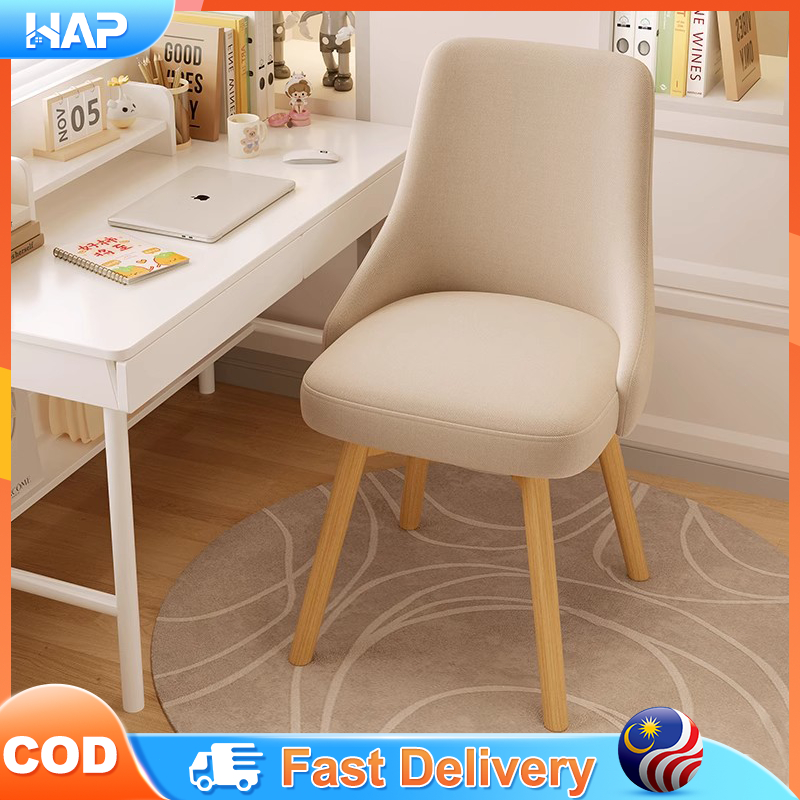 HAP-Dining Chair 360°Rotatable Home Chairs Cafeteria Chair Kerusi Tangan Solid Wood Chair ...
