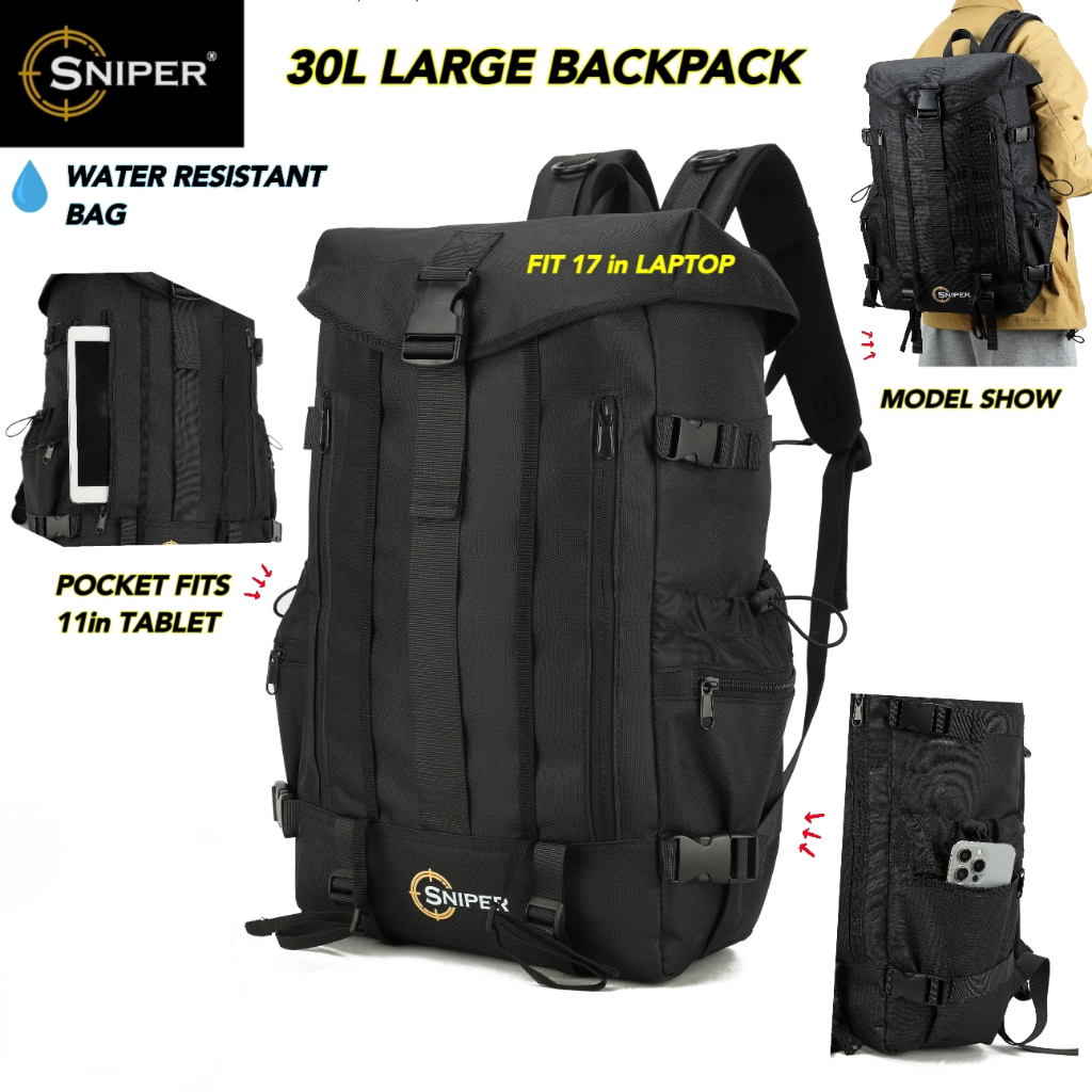 SP106) High Quality Water Resistant Large 30L SNIPER Topcover Backpack ...