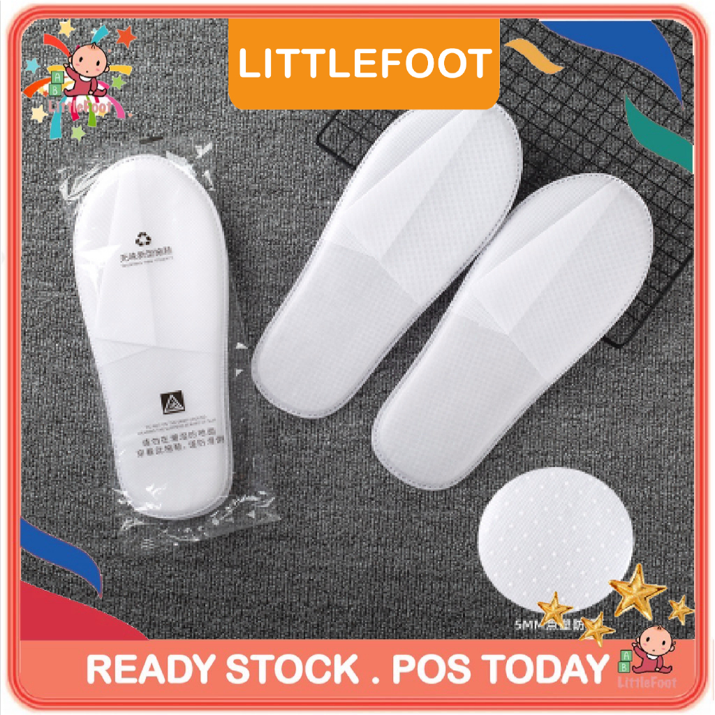 🔥READY STOCK🔥LittleFoot Disposable Slippers for Hotel Airbnb Homestay ...