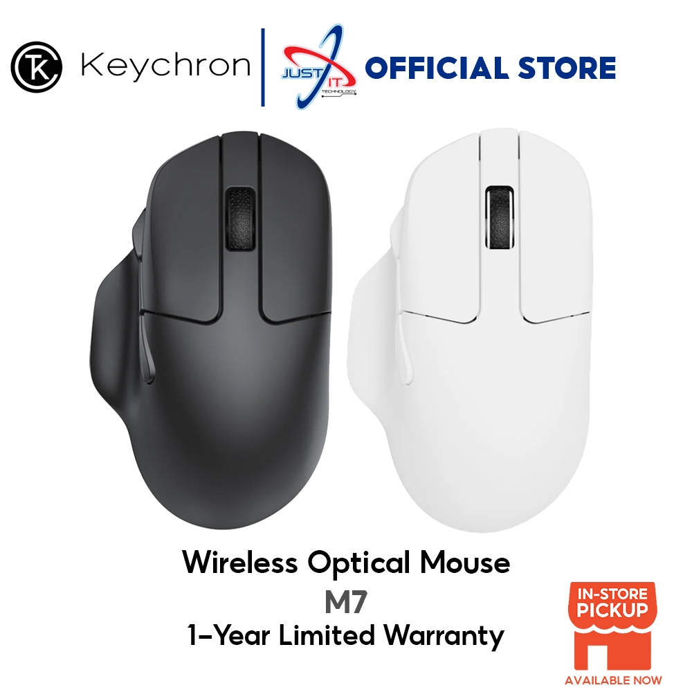 Keychron M7 Bluetooth Wireless Optical Mouse - Black/White | Shopee ...