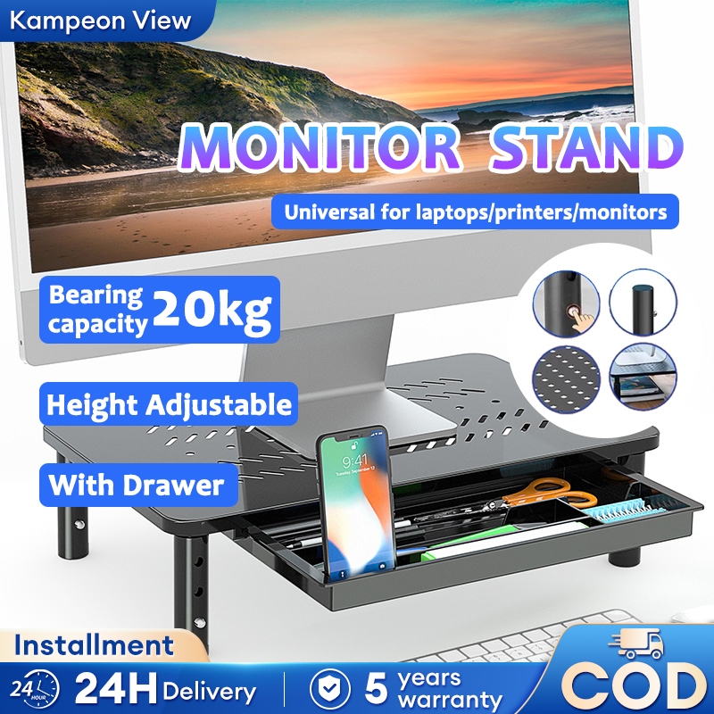 Monitor Stand Laptop Stand Adjustable Height Stable Desktop Storage ...