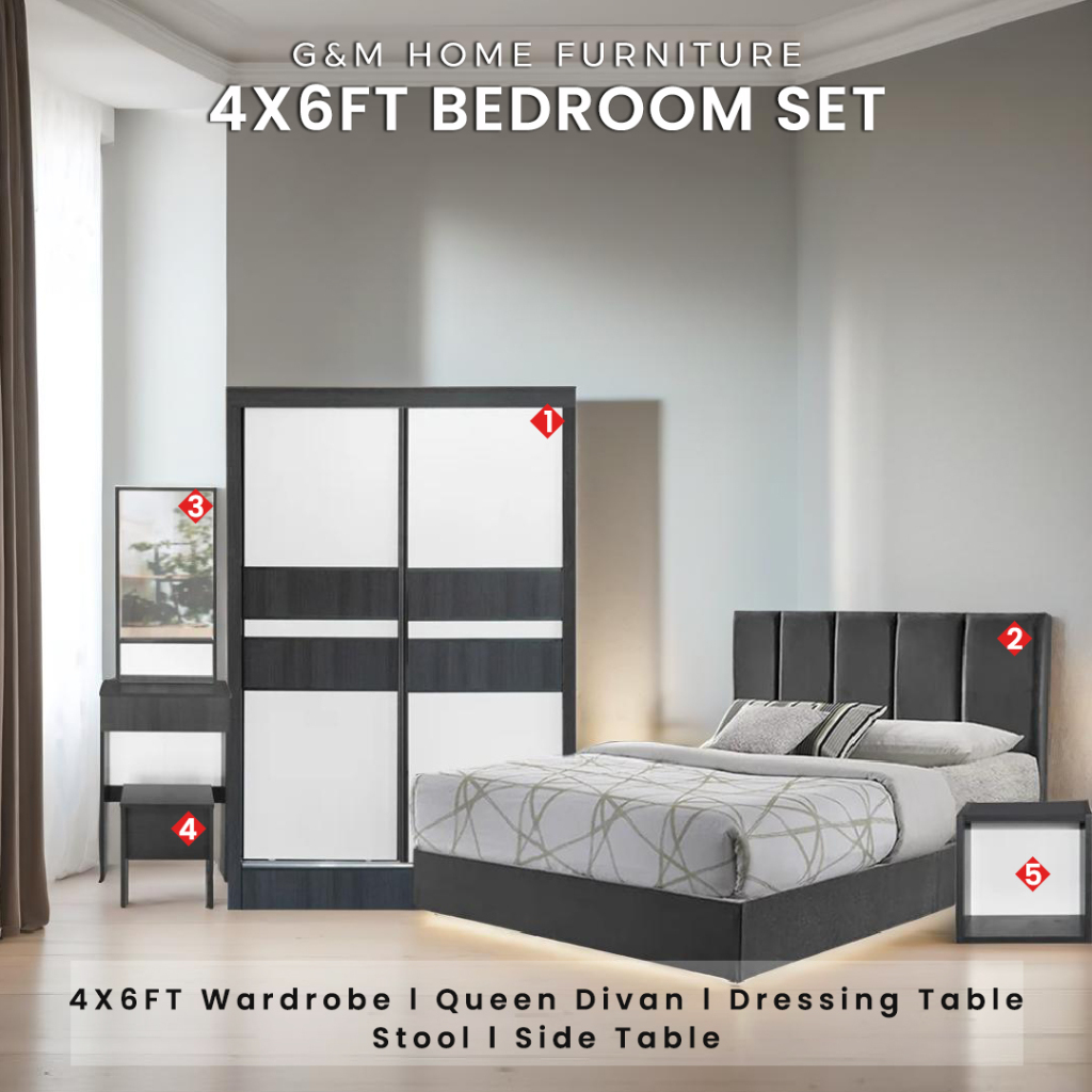 G&M🔥FREE INSTALLATION🔥Divan Bedroom Set/Set Bilik Moden/Bedroom Set ...