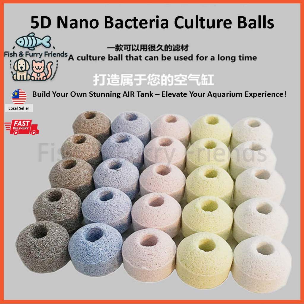 🔥Ready Stock🔥5D Nano Tech Balls Multi Colors Mineral Bio Ball Filter ...