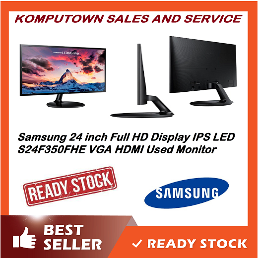 Samsung 24 inch Full HD Display IPS LED S24F350FHE VGA HDMI Used ...