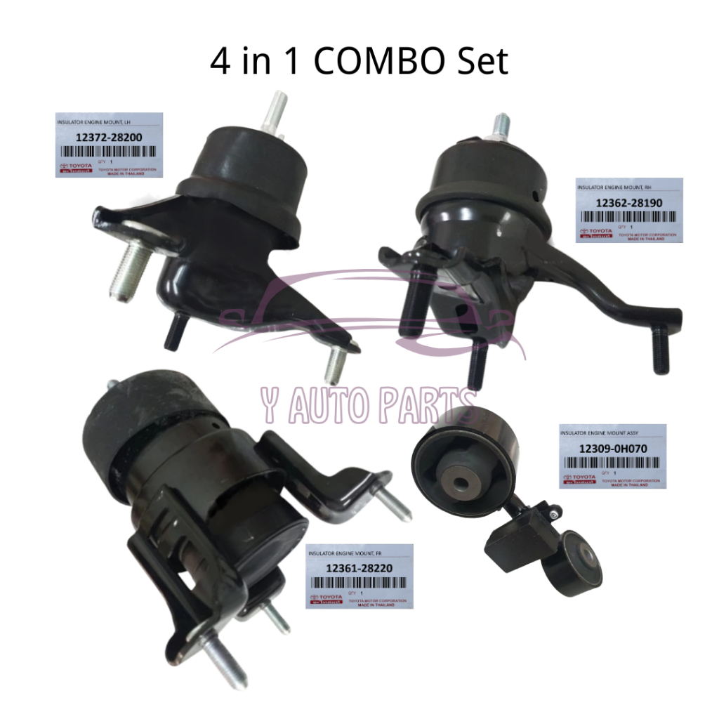 [4 IN 1 COMBO SET] Toyota OEM Engine Mounting - Toyota Camry ACV40 2.4 ...