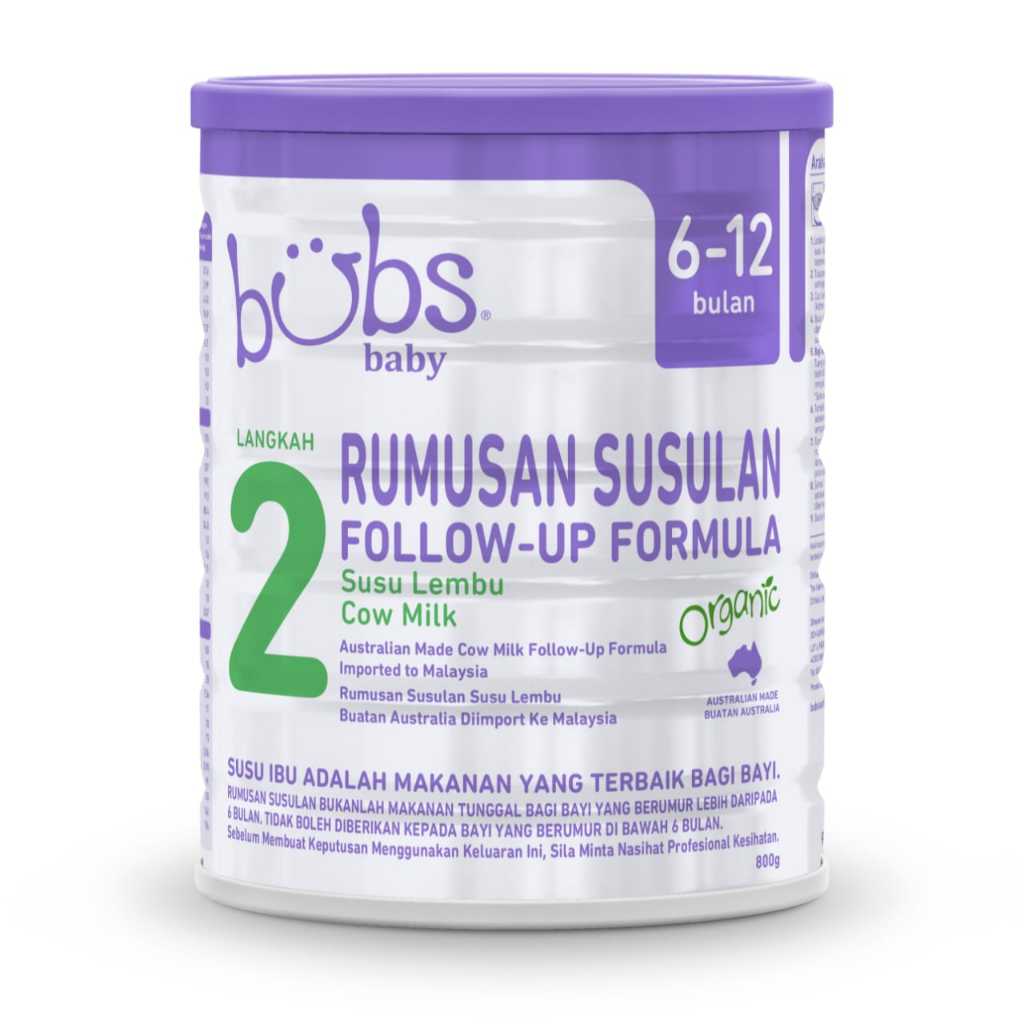 BUBS ORG GRASS FED FOLLOW-ON FORMULA STAGE 2 800G | Shopee Malaysia