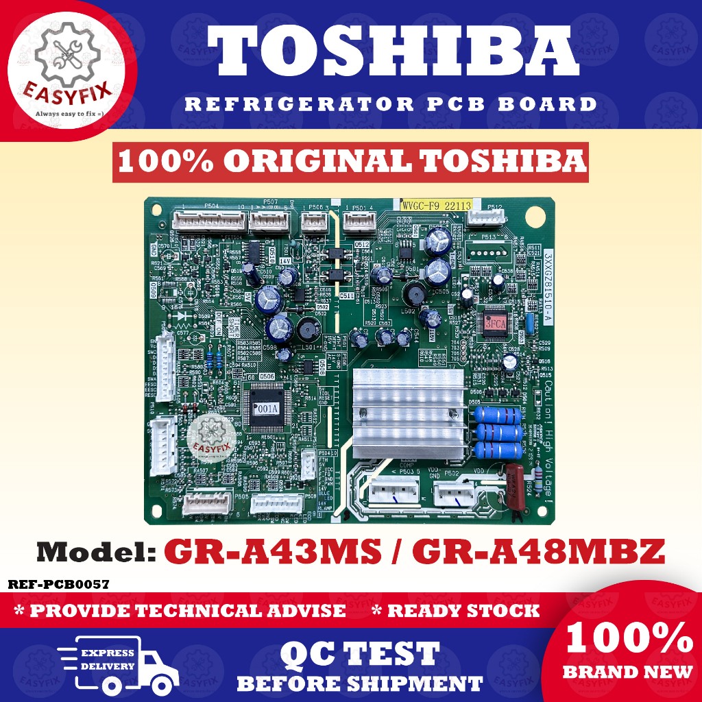 (100% ORIGINAL) GR-A43MS / GR-A48MBZ TOSHIBA REFRIGERATOR PCB BOARD ...