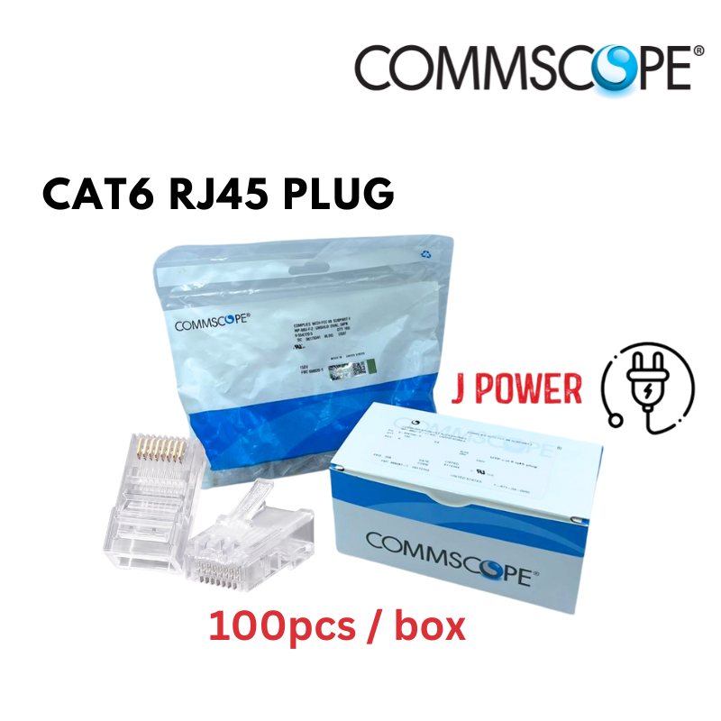 CommScope Genuine AMP RJ45 (UTP) Cat5e Cat6 Modular Plug (100pcs/pack ...