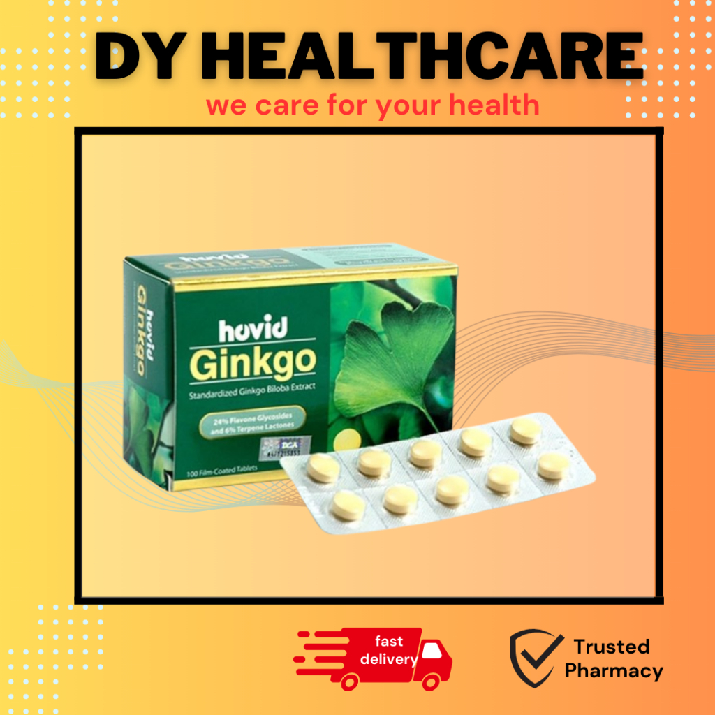 Hovid Ginkgo 40mg 10 tablets (1 strip)/ 30 tablets (3strip) | Shopee ...