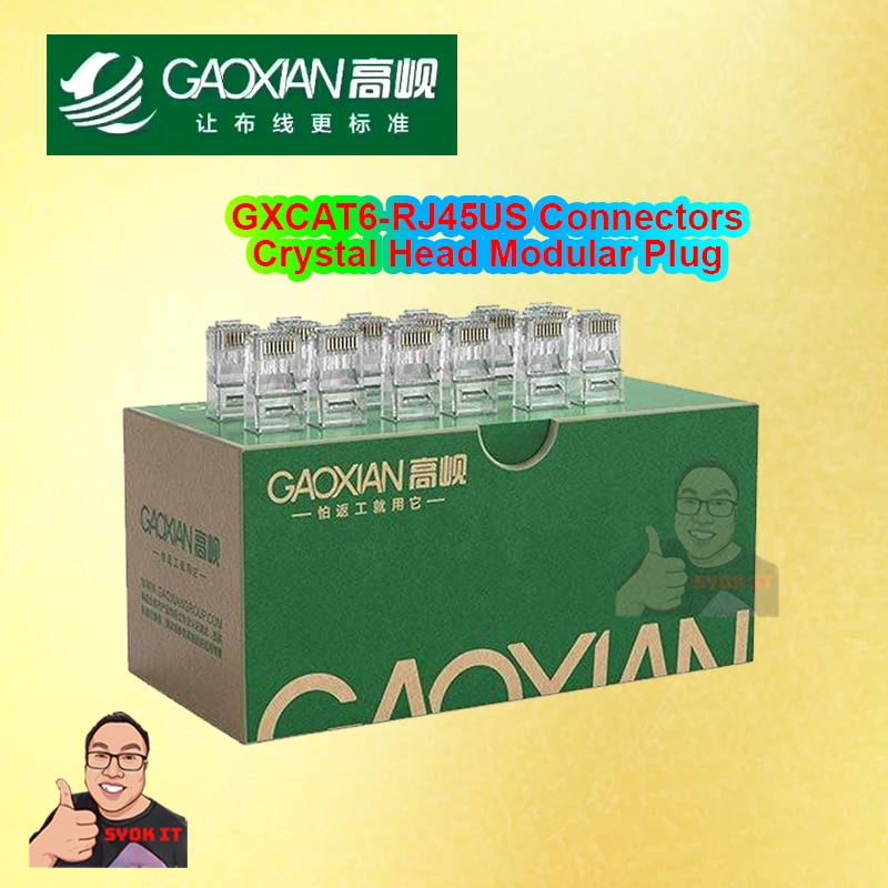 GAOXIAN GXCAT6-RJ45US Crystal Head Modular Plug Connector for Network ...