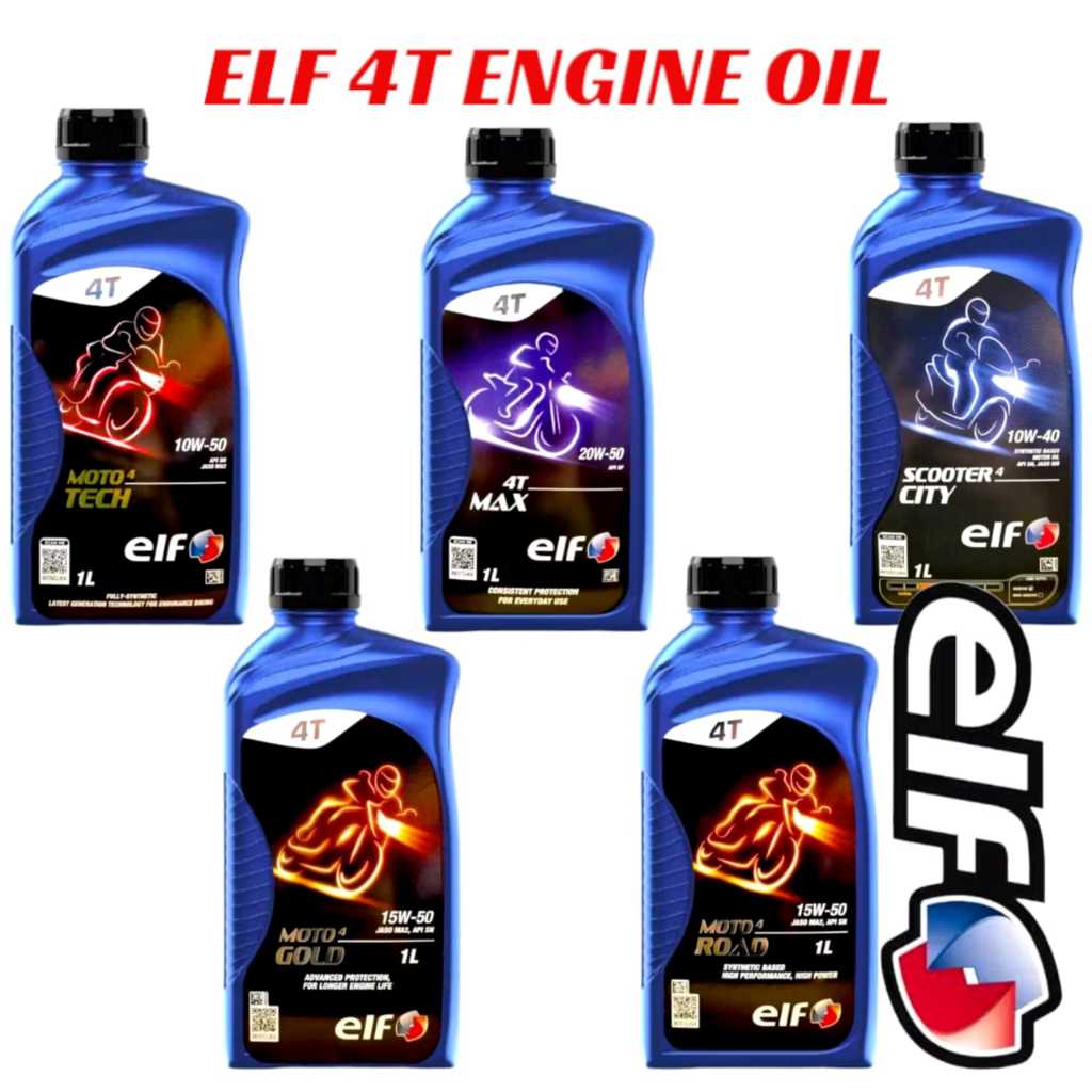 Original ELF Engine Oil MOTO 4 GOLD 15W50 MAX 20W50 ROAD SEMI 15W50 ...