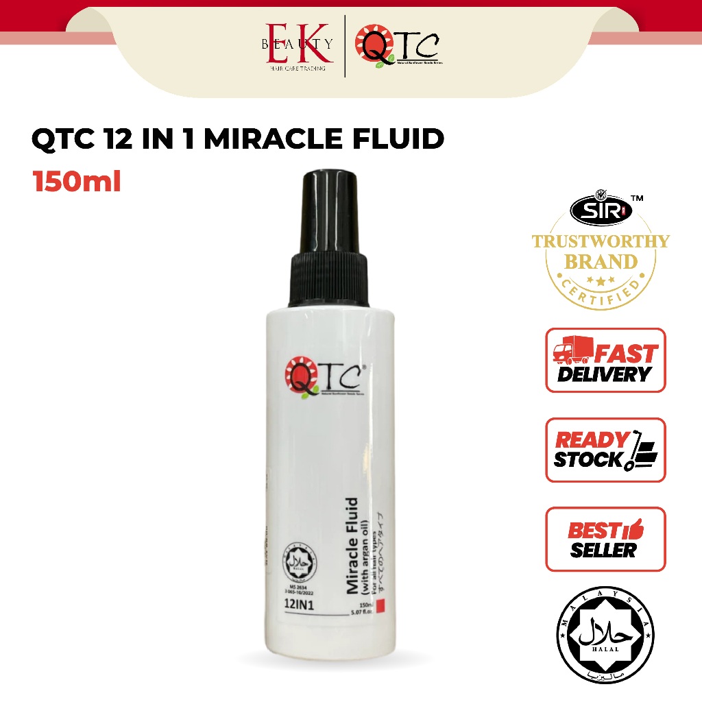 QTC 12 In 1 Miracle Fluid With Argan Oil And Sunflower Seed Extract (150ml) | Shopee Malaysia