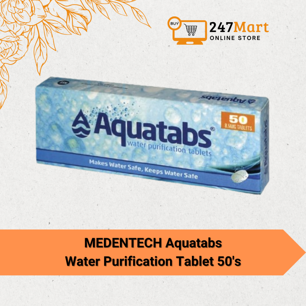 MEDENTECH Aquatabs Water Purification Tablet 50's | Shopee Malaysia