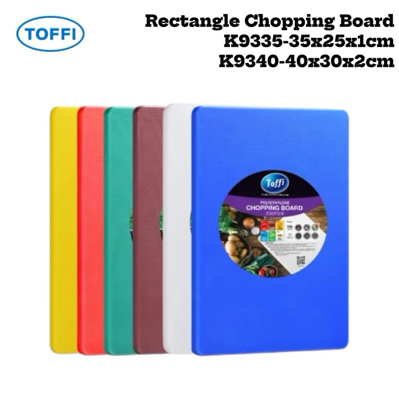 Toffi Chopping Board Antibacterial Plastic Cutting Board Kitchen Meat ...
