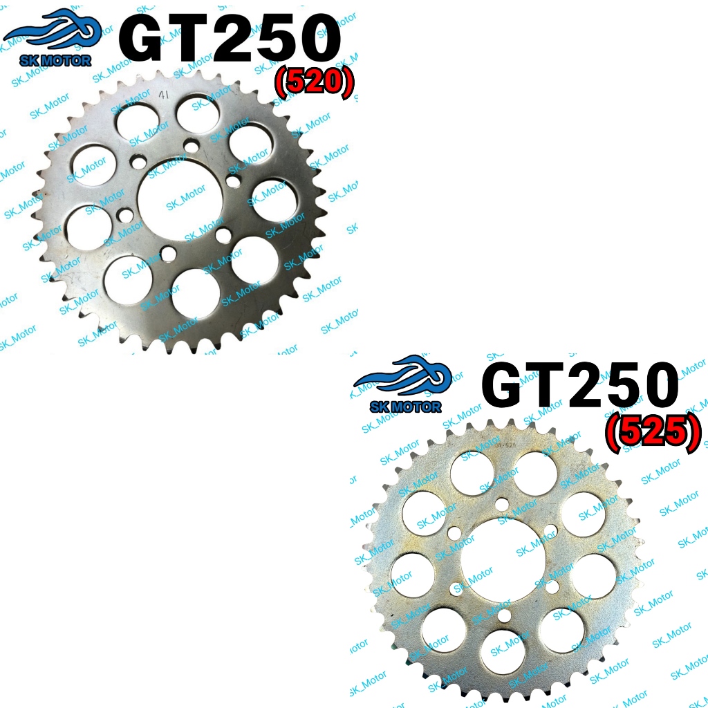 (520)(525) 41T Suzuki GT250 GT 250 Rear Sprocket Spoket Belakang ...
