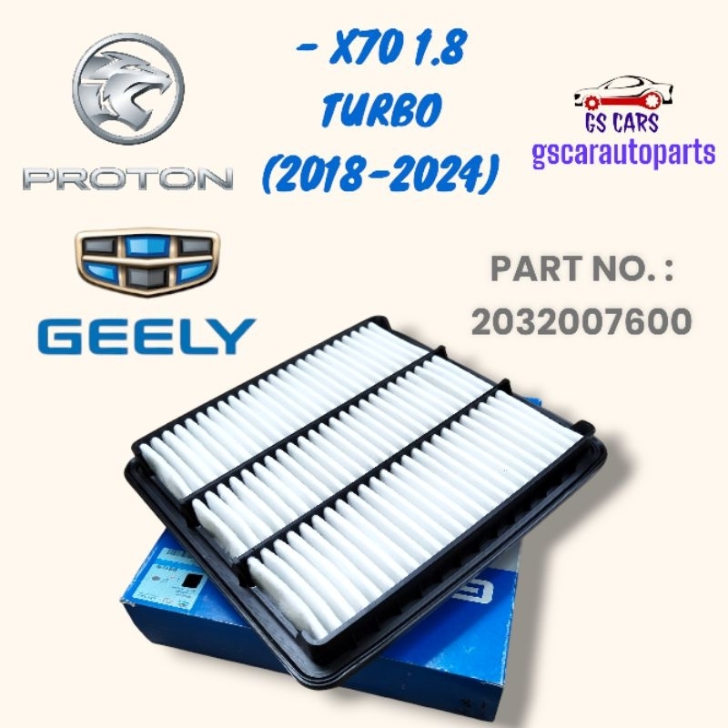 Ready stock proton engine air filter X70 1.8 turbo 2018-2024 geely ...