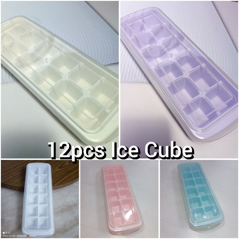12pcs Ice Cube Maker space Ice Cube Tray with cover Hygiene Ice Cube ...