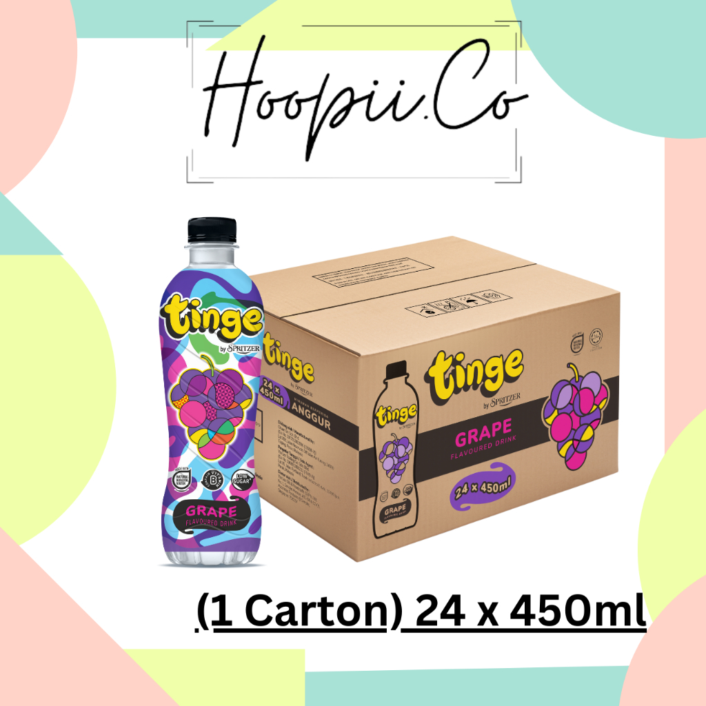 Spritzer Tinge Flavoured Drink - Grape 24 x 450ml | Shopee Malaysia