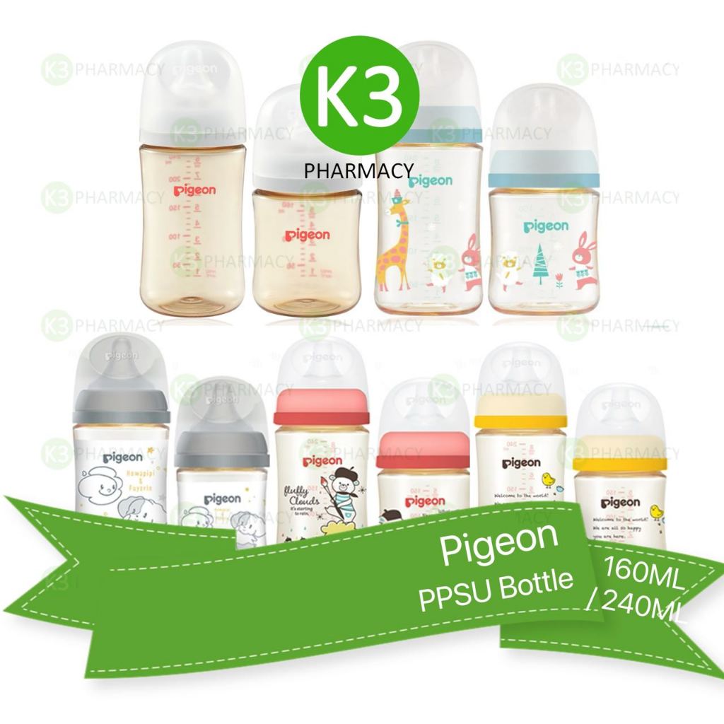 Pigeon Softouch PPSU Nursing Bottle Wide Neck (160ML/240ML) | Shopee Malaysia