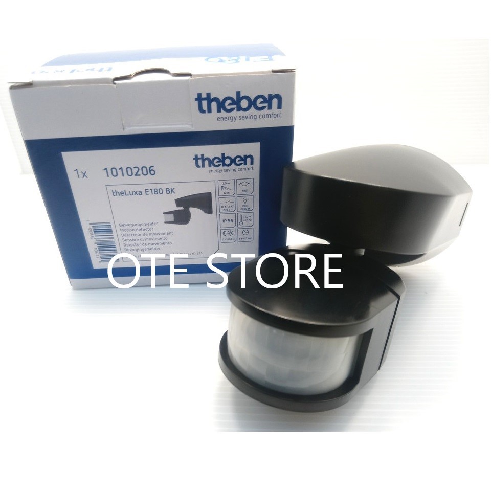 Theben E180 theLuxa IP55 Outdoor 180° Motion Sensor (Germany) (Black) | Shopee Malaysia