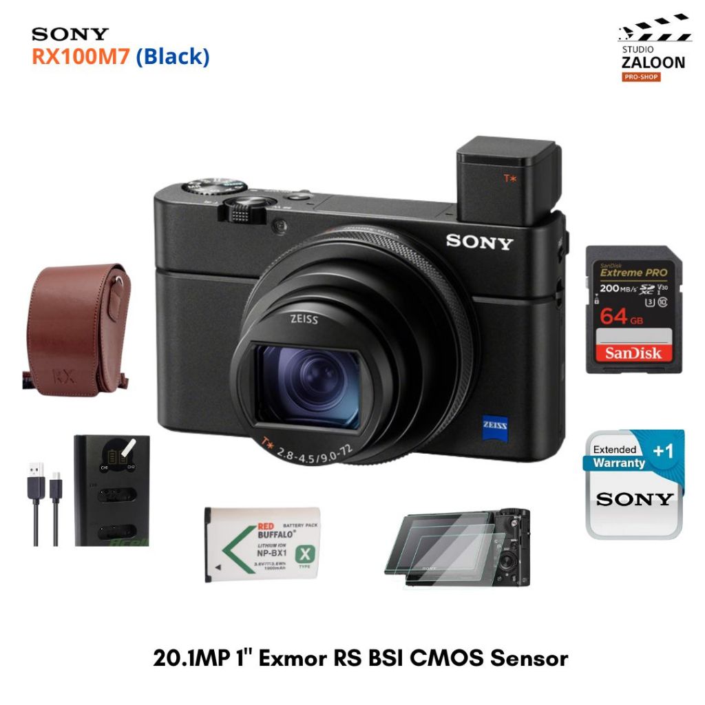 Sony Cyber-shot DSC-RX100 VII Digital Camera ( RX100M7 RX100 Mark 7 / RX100M7G with Grip ...