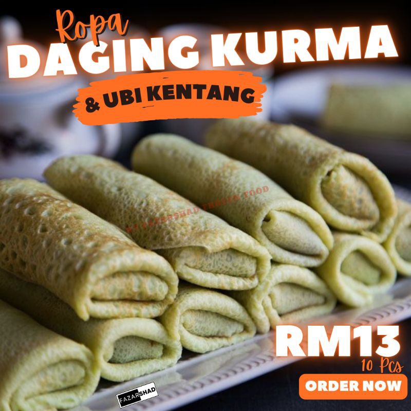 ROPA DAGING KURMA DAN UBI KENTANG / KUIH LIPAT (10 BIJI) | Shopee Malaysia