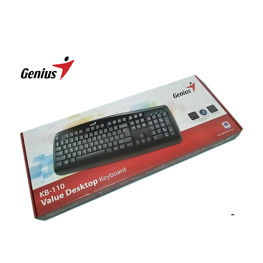 New in Box Genius KB110 Value Desktop Keyboard Black Standard Windows ...