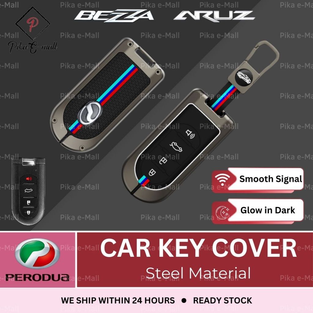 Perodua Bezza Key Cover 2024 Steel Keyless Aruz Key Cover Sarung Cover ...
