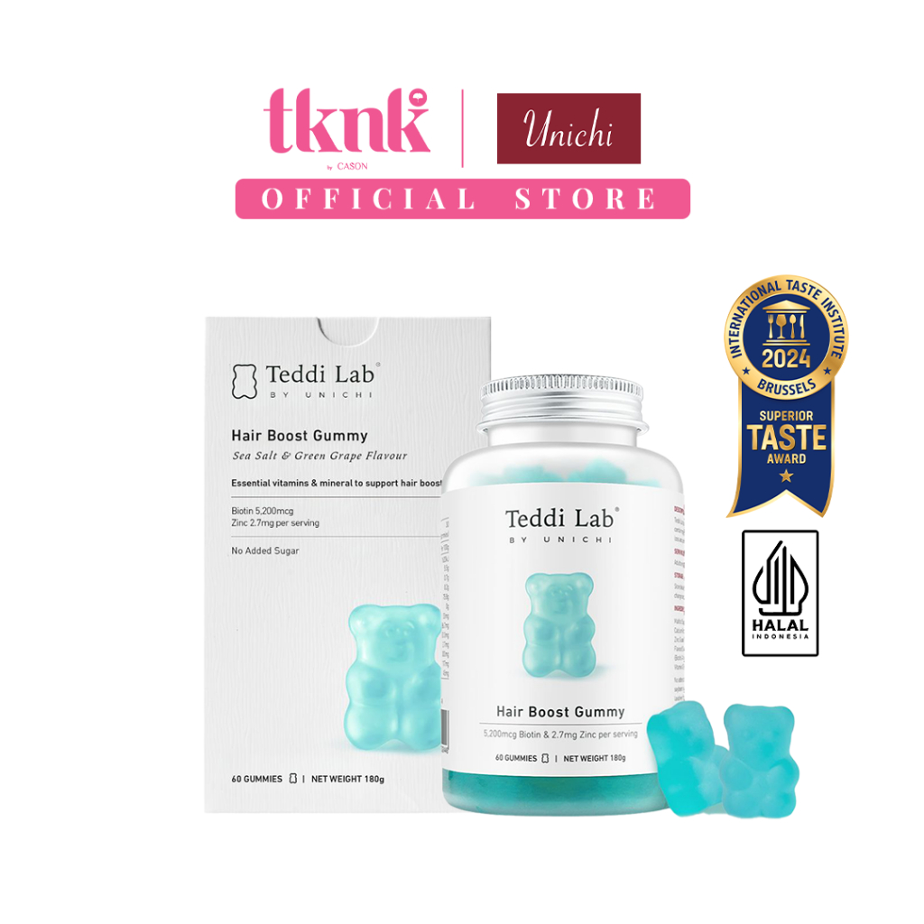 [Indonesia Halal Certified] Unichi Teddi Lab Hair Boost Gummy | Shopee ...