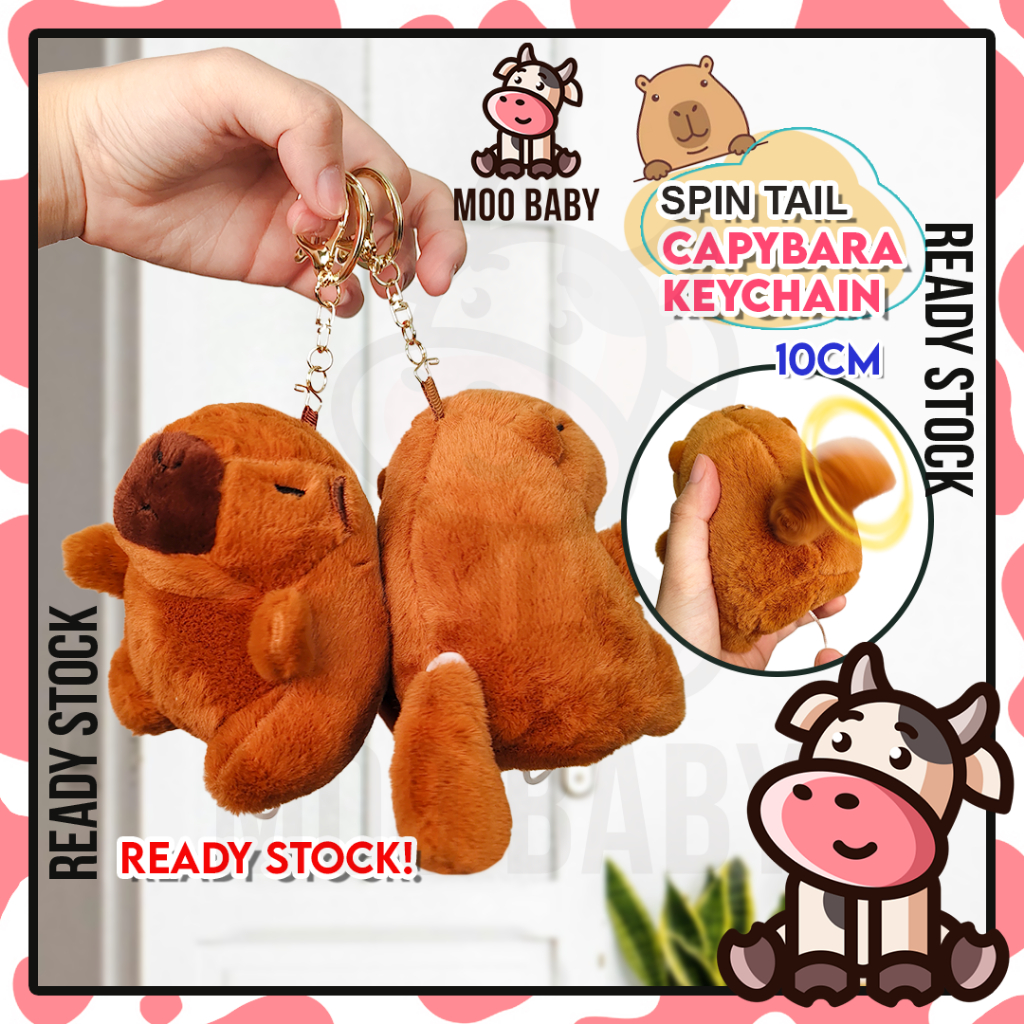 ⭐Moo Baby Cabibara Keychain Barang Capybara Keychain Plushie Keychain ...