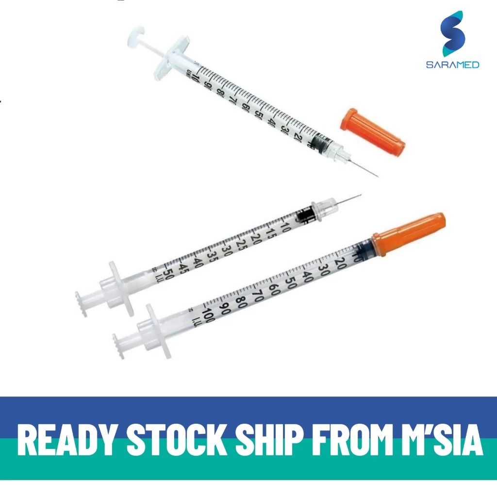 SOL-M™ Insulin Syringe with Fixed Needle 1ml 31G x 5/16” (8mm) | Shopee ...