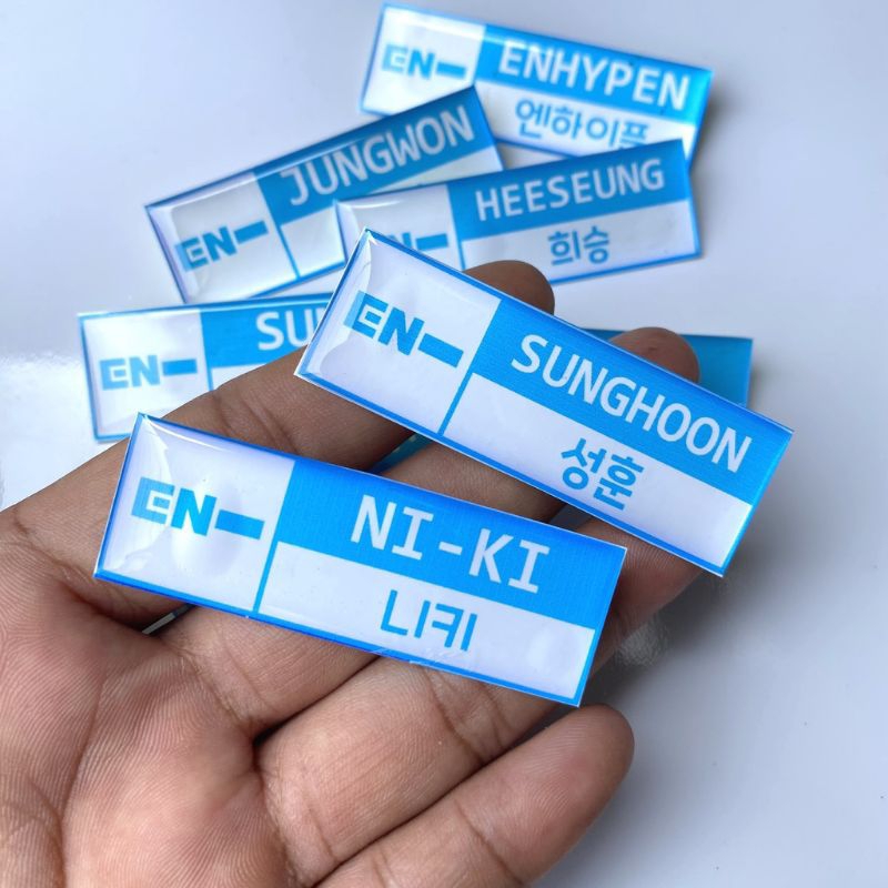 Enhypen Nametag School Badge Pins | Shopee Malaysia