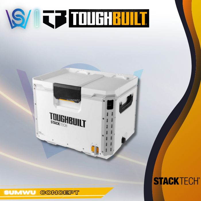 TOUGHBUILT STACKTECH XL White 38-Quart Insulated Chest Ice Cooler Large ...