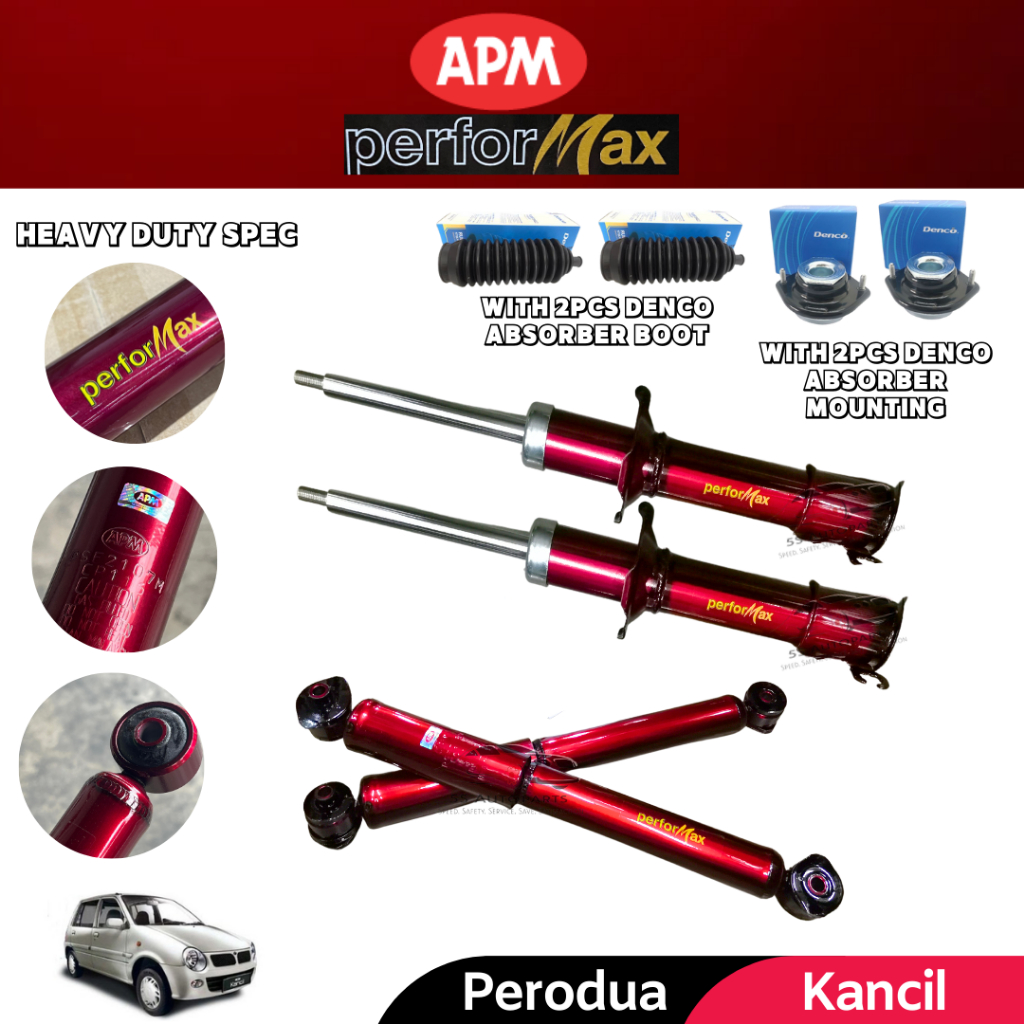 APM Performax Perodua Kancil Heavy Duty Sport Absorber Front/Rear Set ...