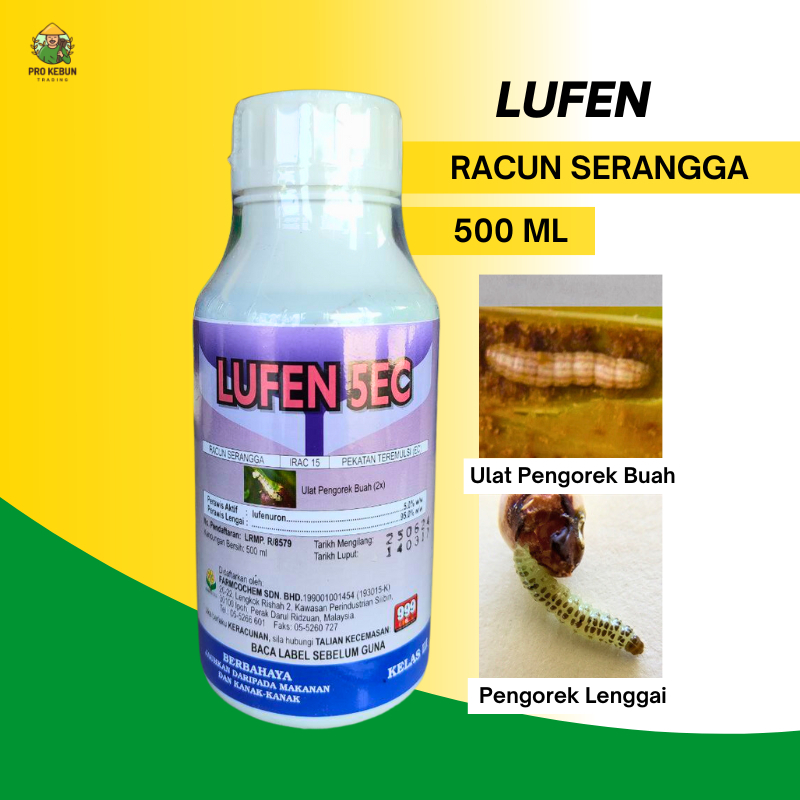 Lufen 5EC 500ML Insecticide Racun Serangga Lufen Racun Ulat Pengorek ...