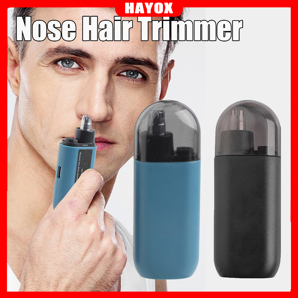 New Electric Nose Hair Trimmer Portable Removable Washable 360° Double ...