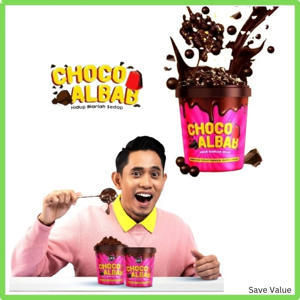 Choco Albab Milk Chocolate Choco Rice l Crunch l Dorayaki Tub Pink With Premium Almond (250g ...