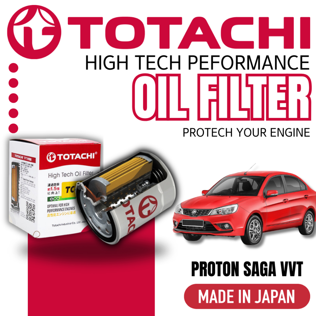 PROTON SAGA VVT MK4 - TOTACHI OIL FILTER HIGH TECH PERFORMANCE FILER ...