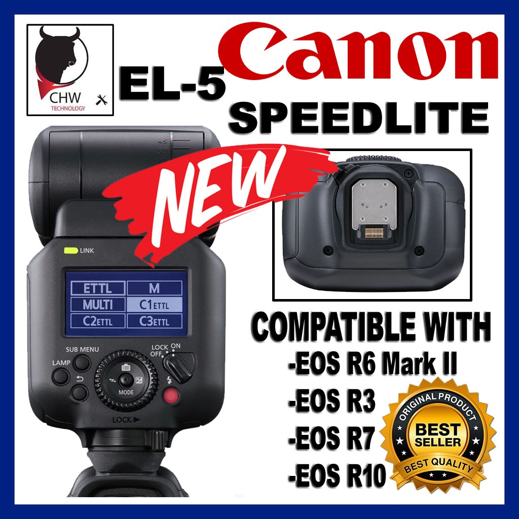 CANON ORIGINAL MALAYSIA EL5 EL-5 SPEEDLIGHT FLASH FOR R SERIES CANON ...