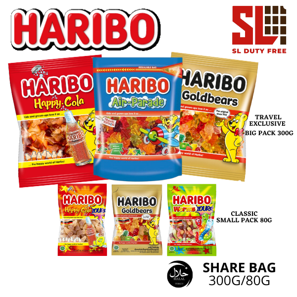 HARIBO Gummy Candy 80g - 300g Assorted Flavour [HALAL] | Shopee Malaysia