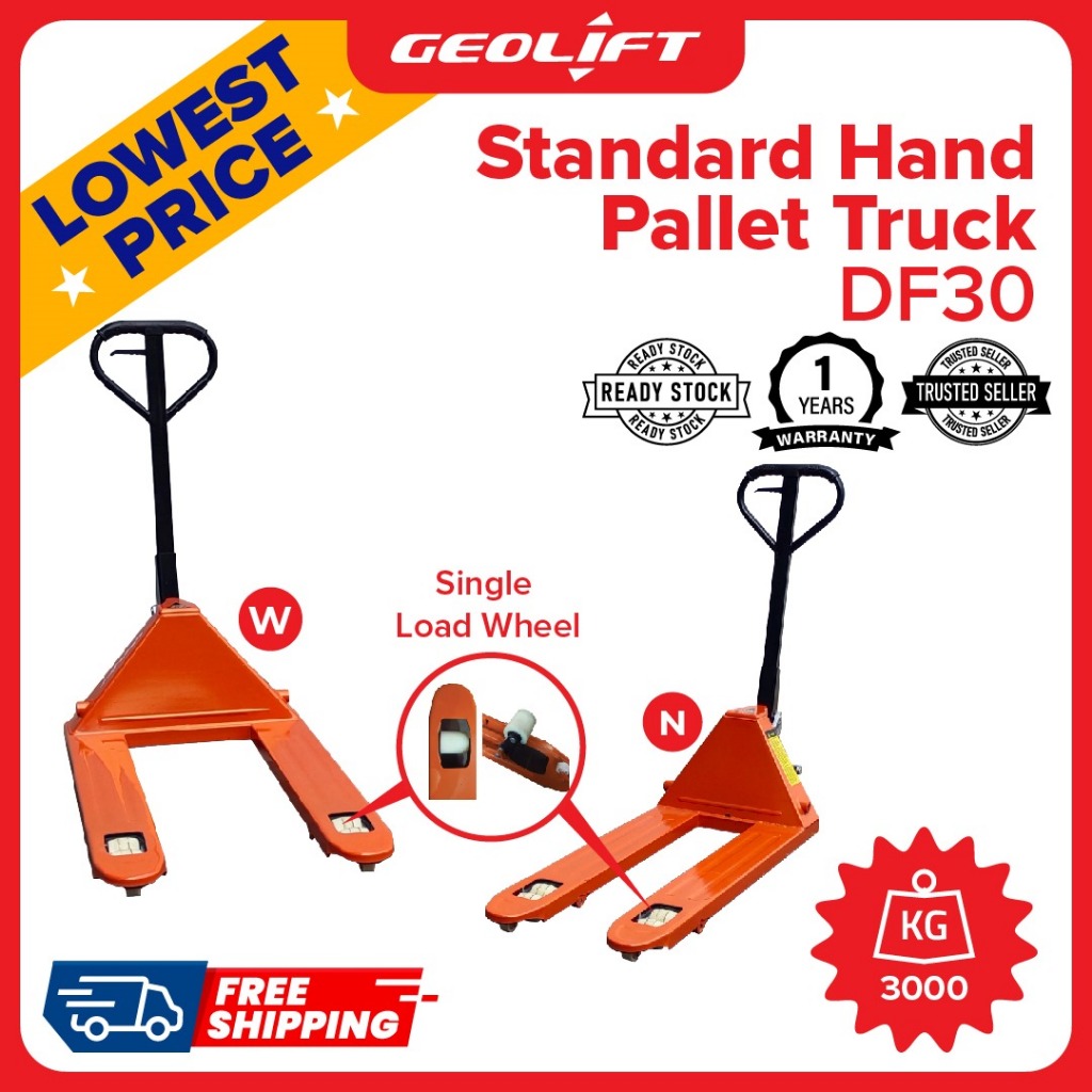 DF30-(N/W) Standard Hand Pallet Truck 3.0ton / 3000kg (1 year warranty ...